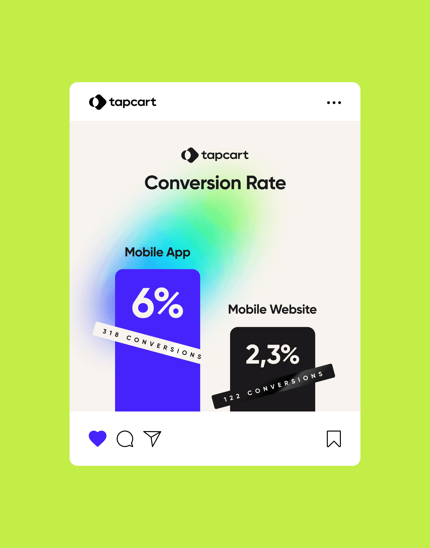 Tapcart: identity and product design work by heartbeat